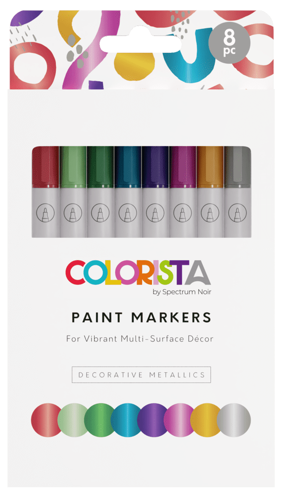 8 Paint markers - Colorista by spectrum noir - Decorative metallics ...