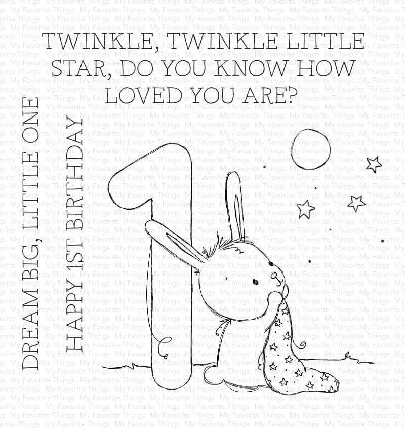 Tampon clear, MFT, Number fun - 1er anniversaire - Horizon-creatif