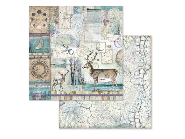 Papier scrapbooking, 30.5x30.5cm, Cosmos - Stamperia - Horizon-creatif