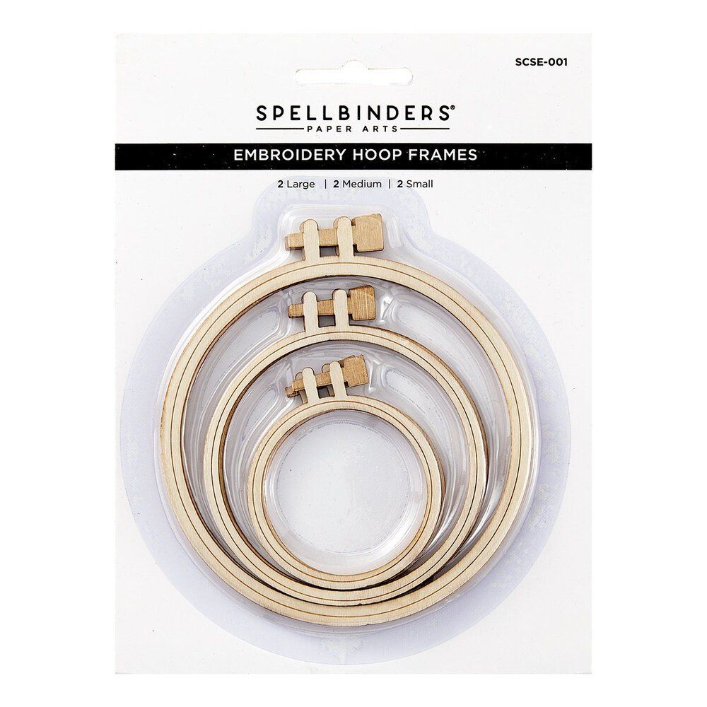 Spellbinders, 3 cercles à broder en bois - Horizon-creatif